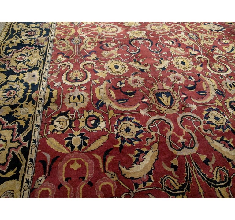 Mid-20th Century Mughal Style Arabesque Large Room Size Carpet in ...
