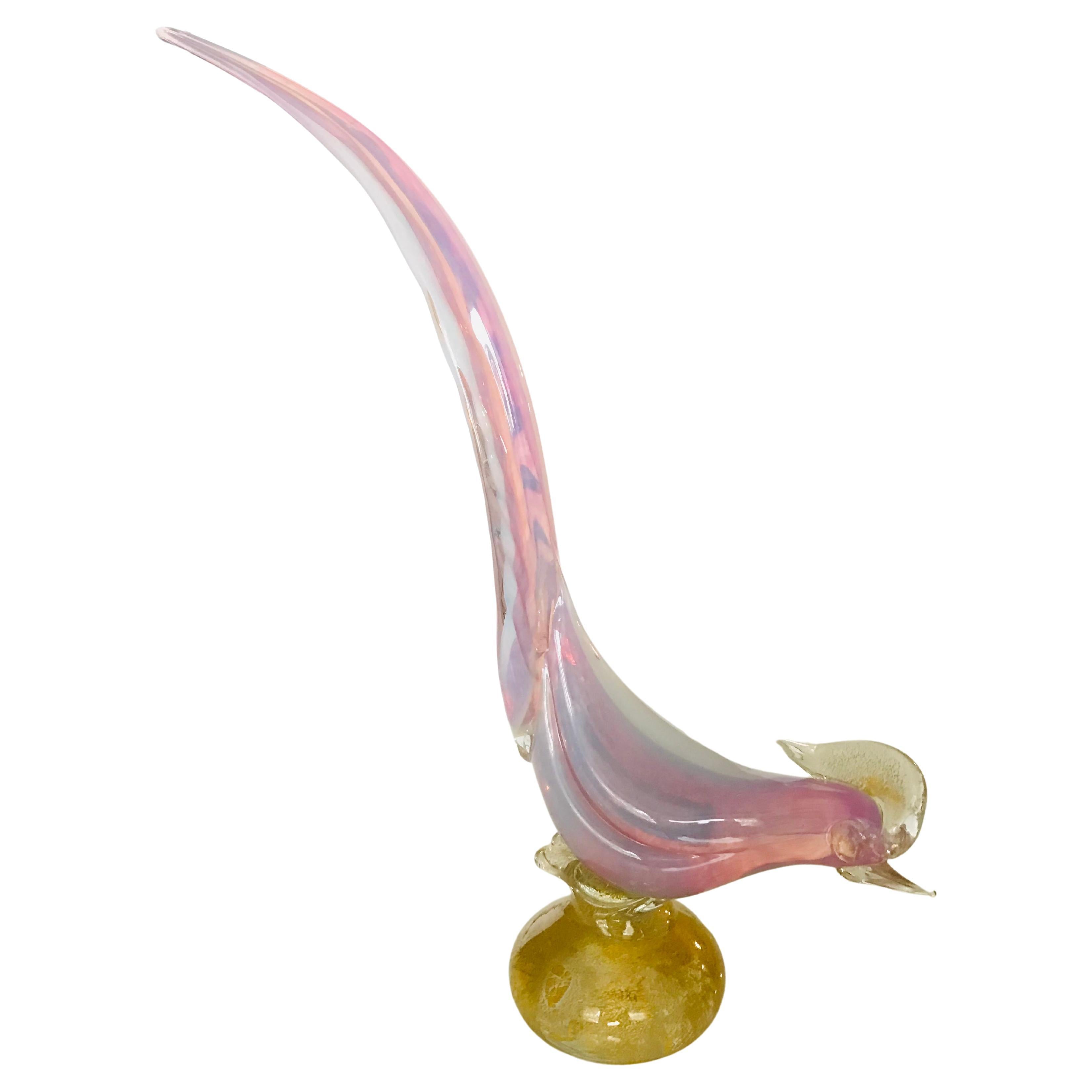 Vintage Mid-Century Murano Glass Bird For Sale at 1stDibs