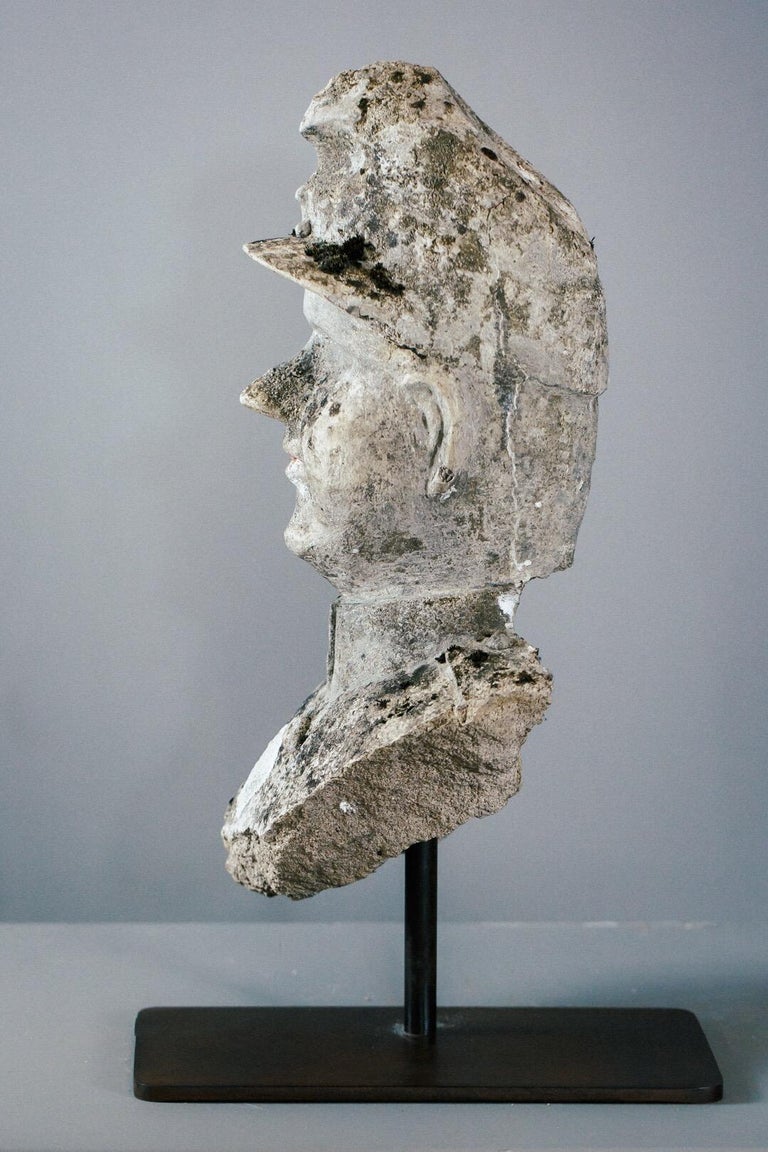 Mid-20th Century Naive Weathered Concrete Bust at 1stDibs