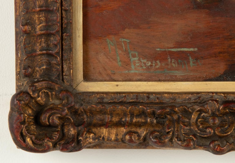 Mid 20th Century Oil Painting of a Cat by Madeleine Peters-Tombu For ...