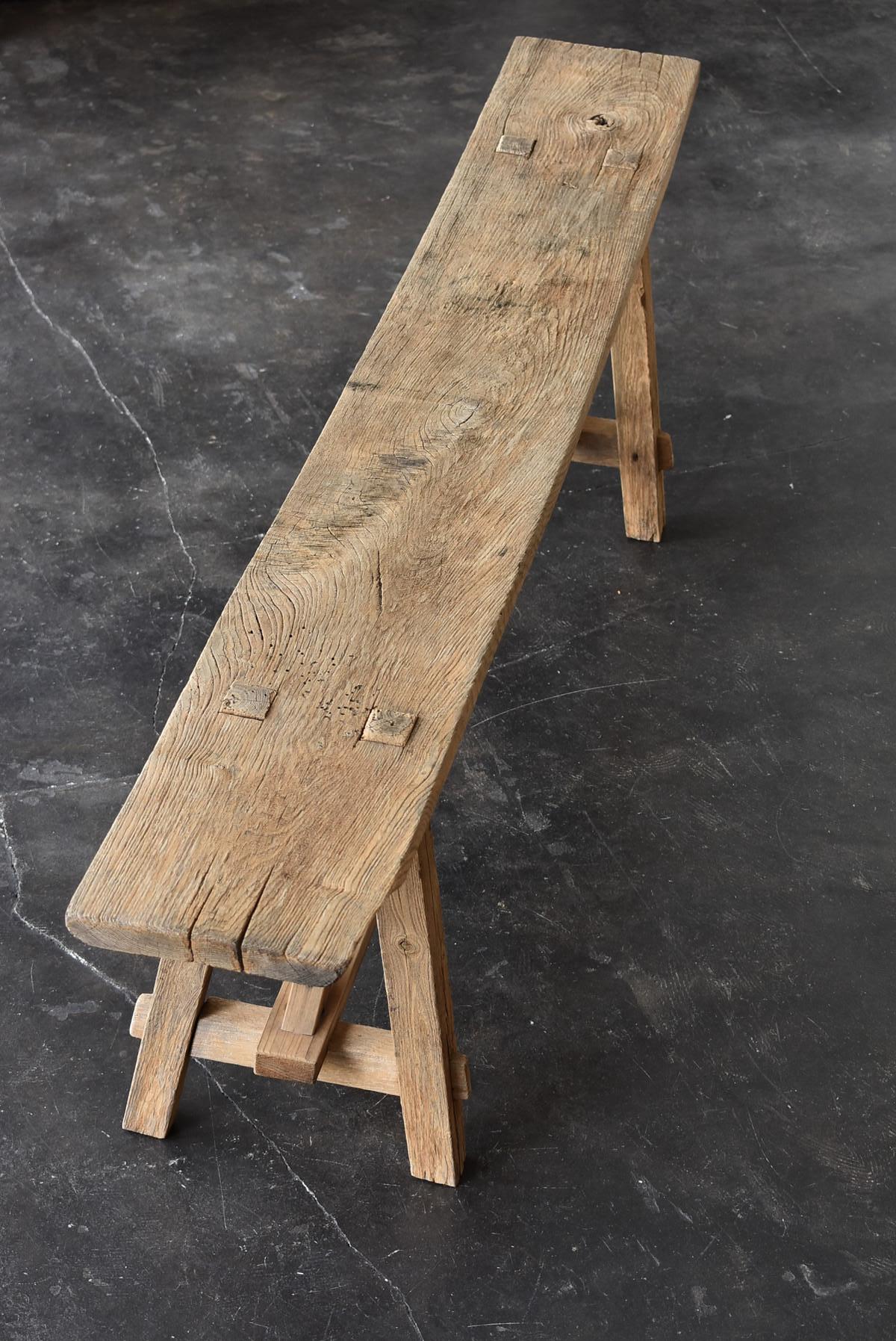 Mid 20th Century / Old Japanese Wooden Bench / Chestnut Bench / Long ...