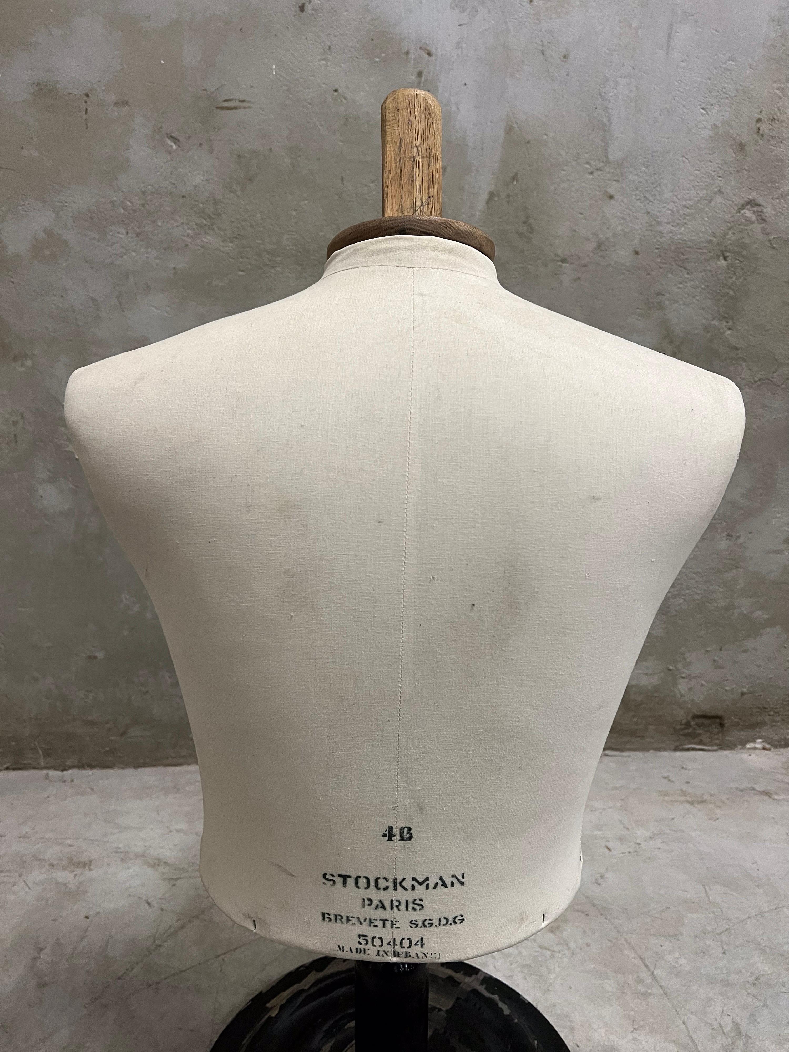 Mid-20th Century Old Stockman Paris Male Bust Mannequin on Stand at ...