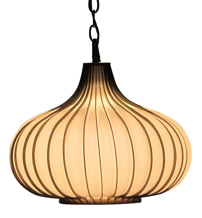 Mid-20th Century "Onion" Pendant Light Fixture at 1stDibs
