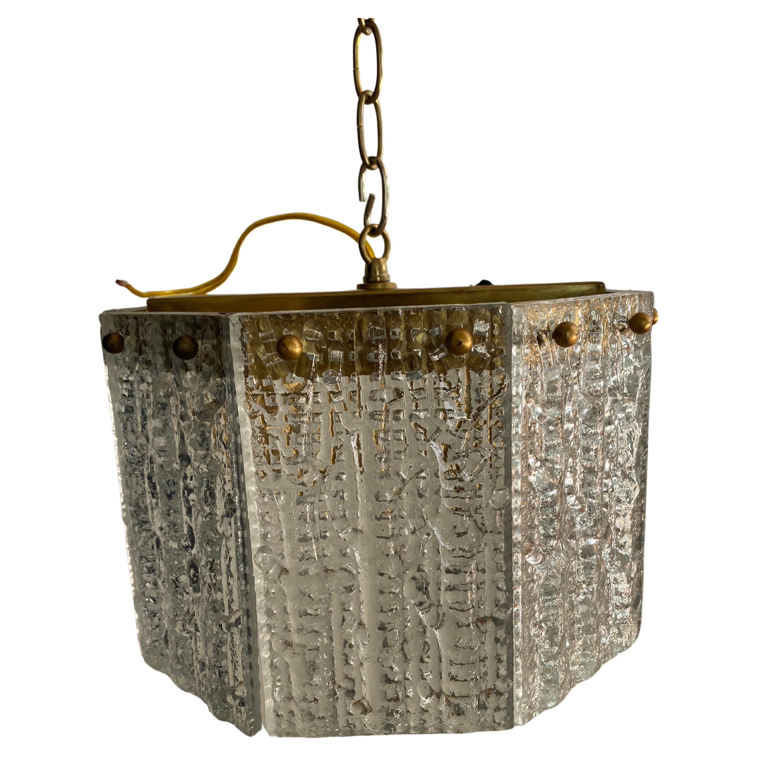 mid 20th century Orrefors Carl Fagerlund crystal panel modern ...