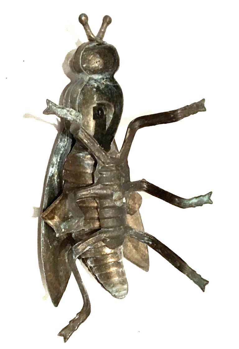 Mid-20th Century Pair of Iron and Brass Figural Fly and Shrimp ...