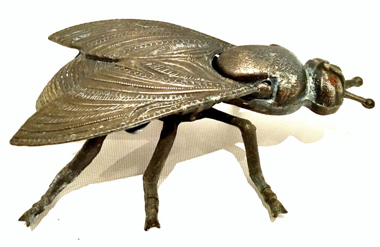 Mid-20th Century Pair of Iron and Brass Figural Fly and Shrimp ...