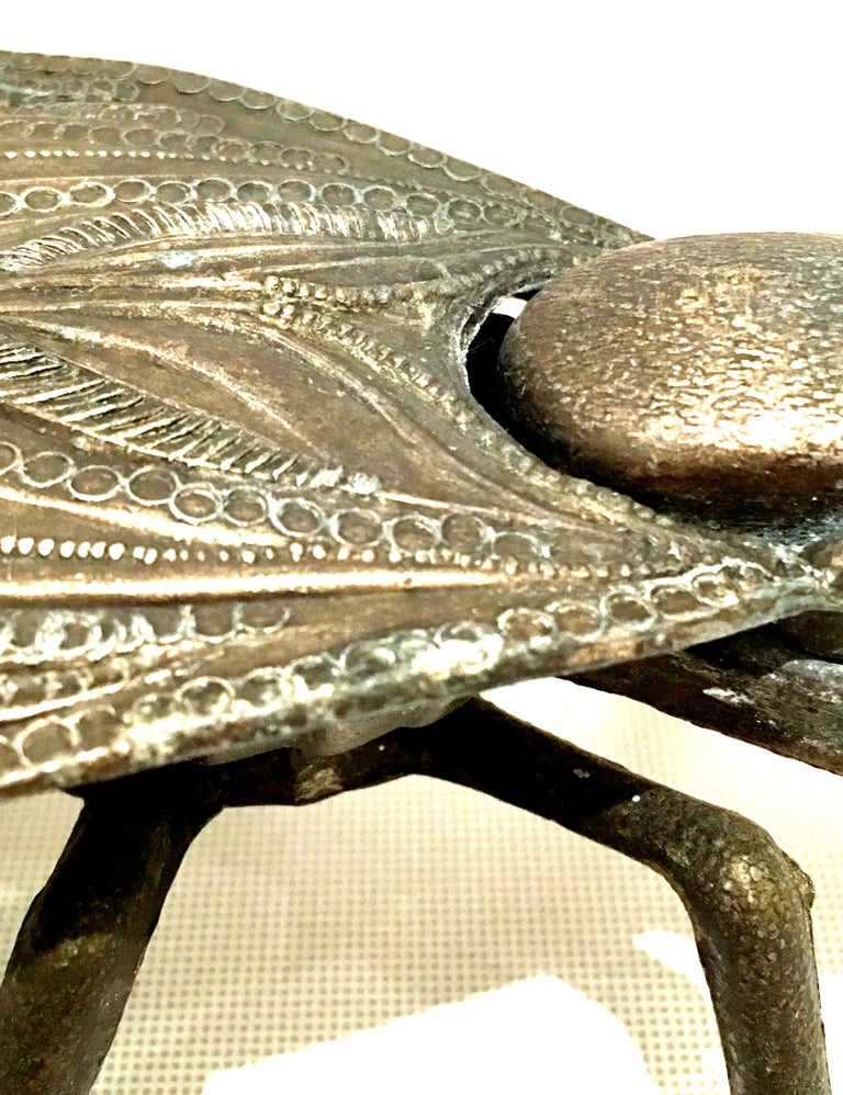 Mid-20th Century Pair of Iron and Brass Figural Fly and Shrimp ...