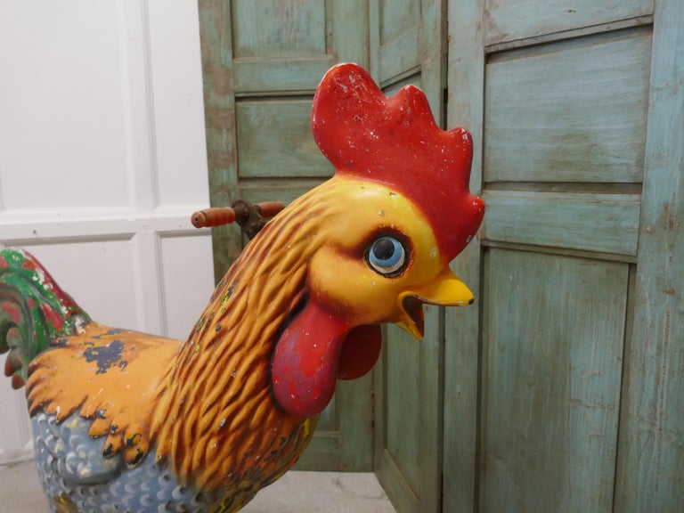 Mid-20th Century Quirky Fair Ground Carousel Giant Funky Chicken Ride ...