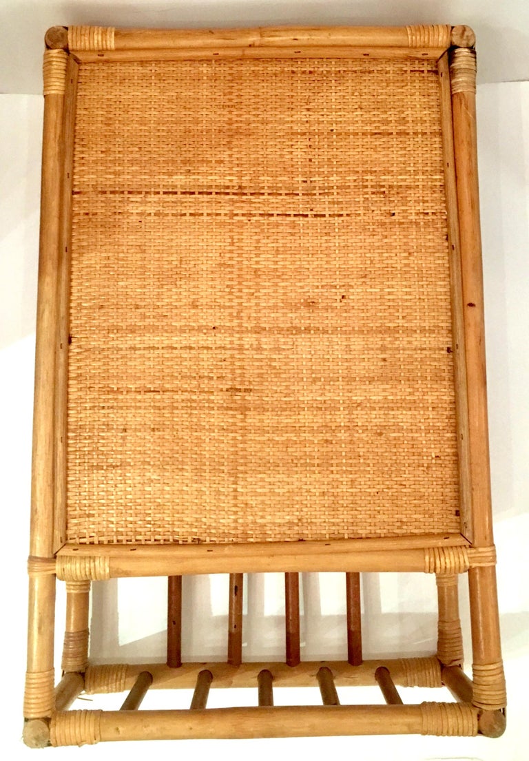 Mid-20th Century Rattan and Wicker Bed Tray and Magazine Holder at 1stDibs