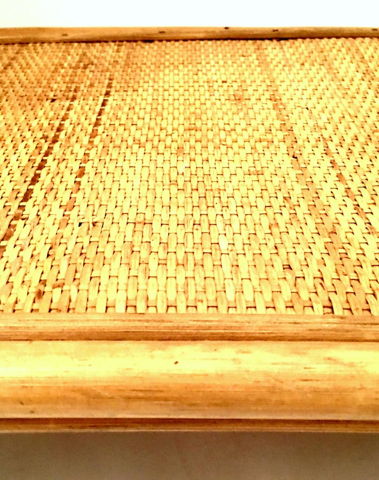 Mid-20th Century Rattan and Wicker Bed Tray and Magazine Holder at 1stDibs