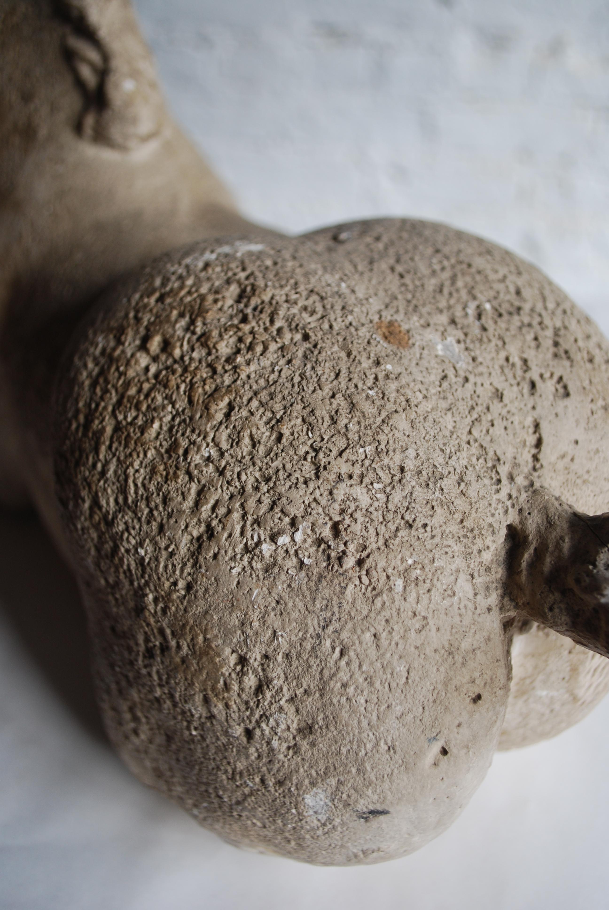 Mid-20th Century Repro of 17th Century Resting Horse in Plaster over ...
