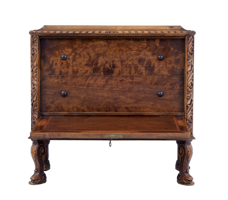 Mid 20th Century Rococo Revival Carved Walnut Chest of Drawers For Sale ...