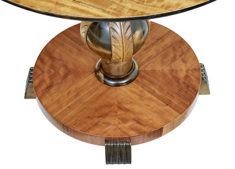 Mid 20th Century Scandinavian Birch Inlaid Occasional Table For Sale at ...