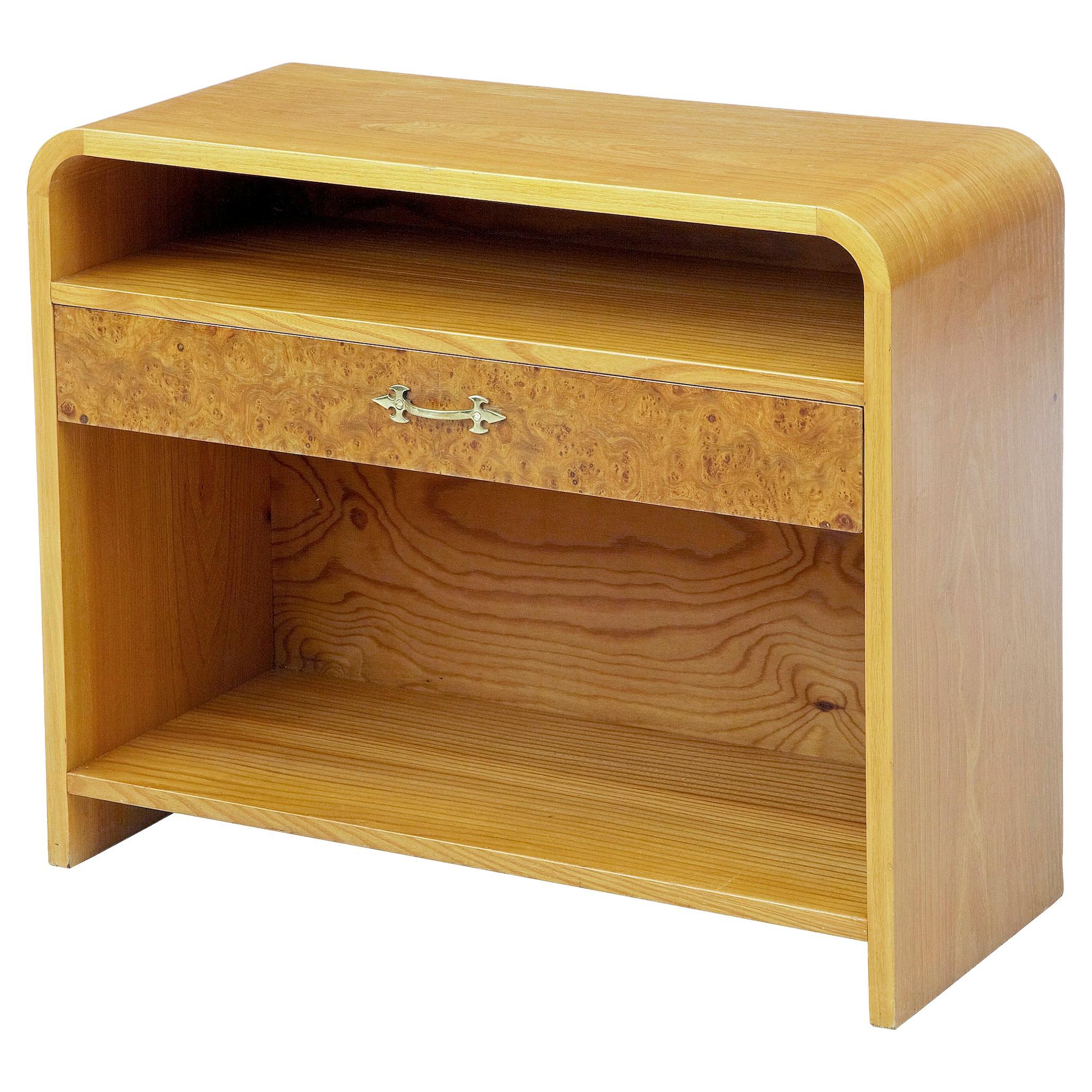 Mid-20th Century Shaped Elm Bedside Table at 1stDibs | elm bedside tables