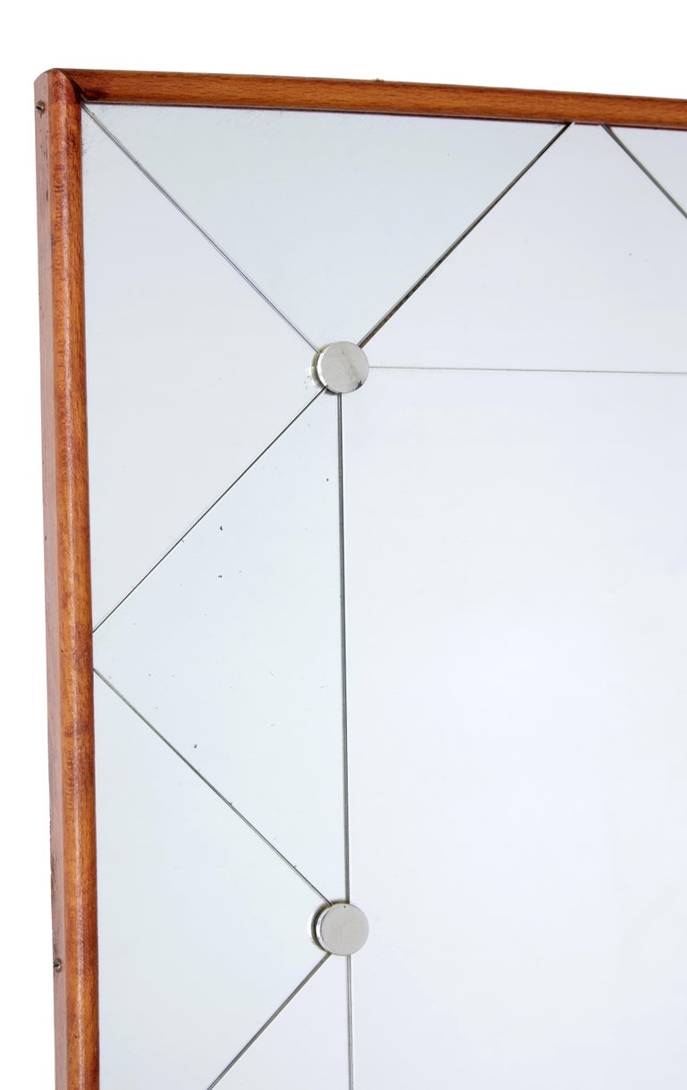 Mid-20th Century Scandinavian Teak Frame Mirror at 1stDibs