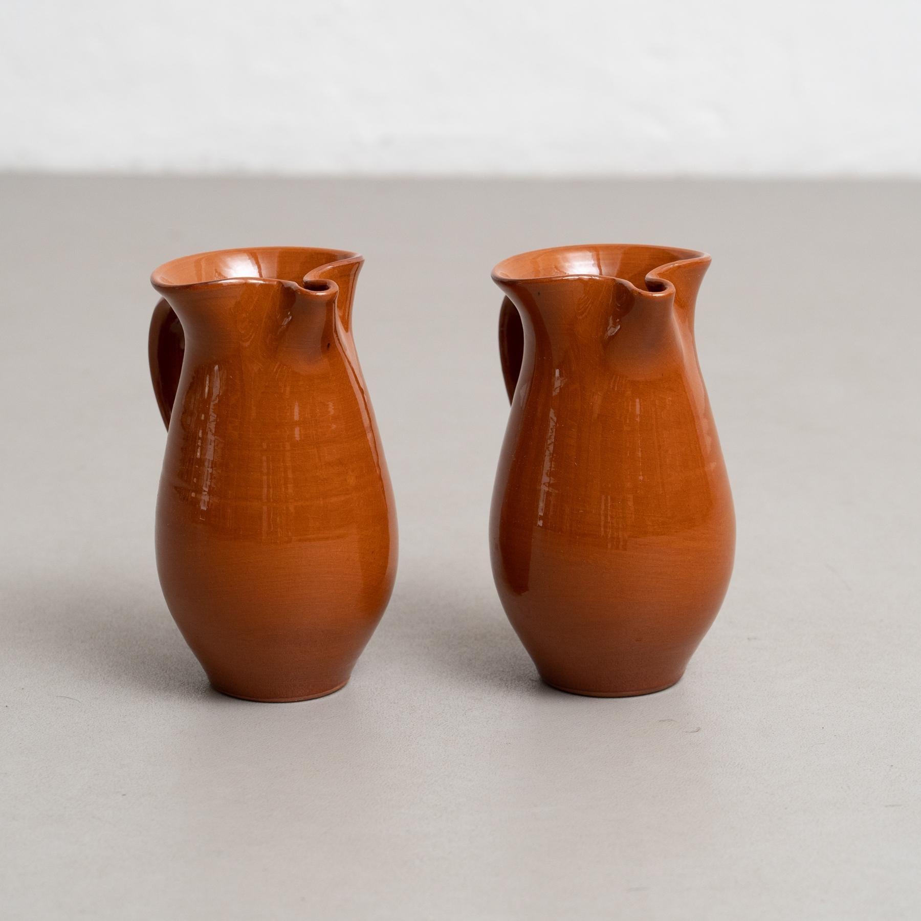 Mid 20th Century Set of Two Traditional Spanish Ceramic Vases For Sale ...
