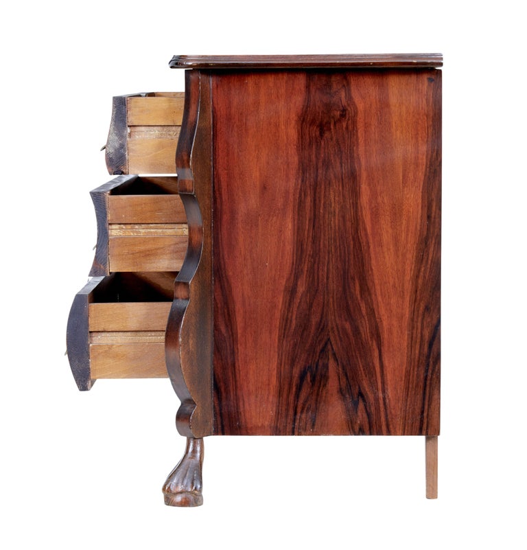 Mid 20th Century small mulberry bombe shaped chest of drawers For Sale ...