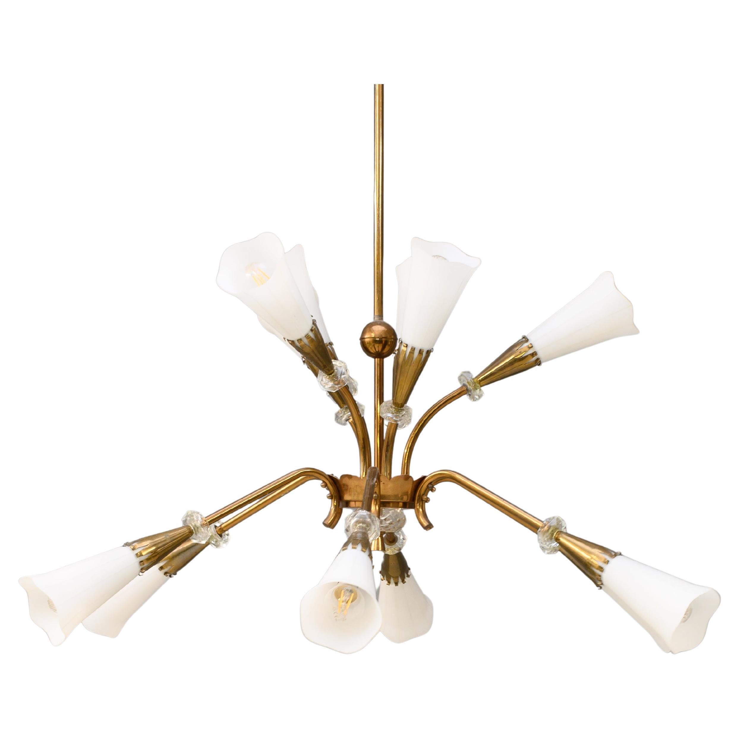 Mid 20th Century Sputnik Style Chandelier For Sale at 1stDibs