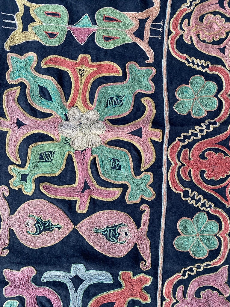Central Asian Embroidered Textile, “Suzani”, Mid 20th Century Pair For ...
