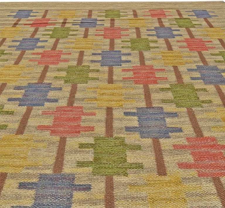 Mid-20th Century Swedish Flat-Weave Wool Rug by Doris Leslie Blau For ...