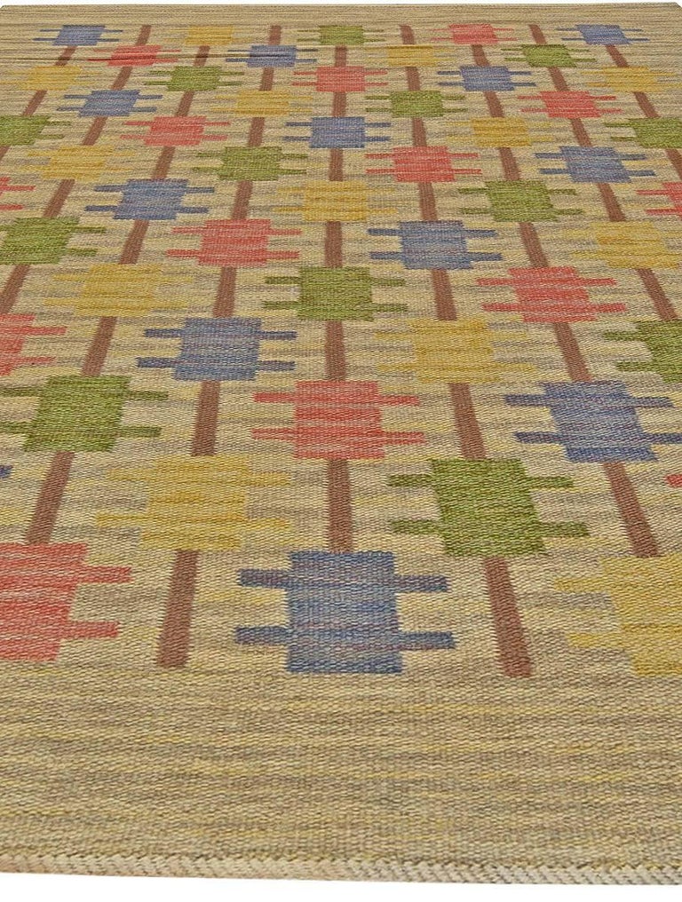 Mid-20th Century Swedish Flat-Weave Wool Rug by Doris Leslie Blau For ...