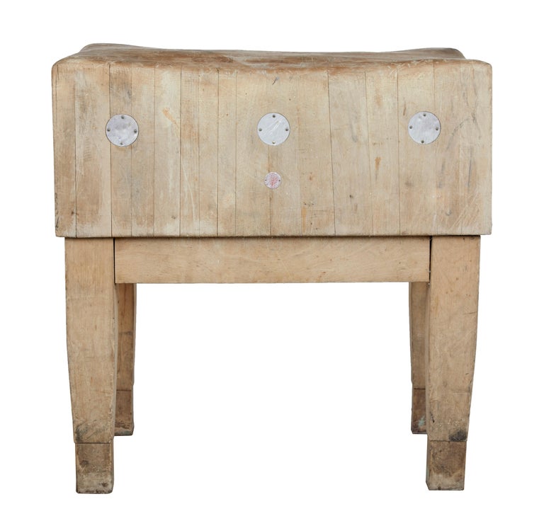 Mid-20th Century Swedish Free Standing Butchers Block at 1stDibs