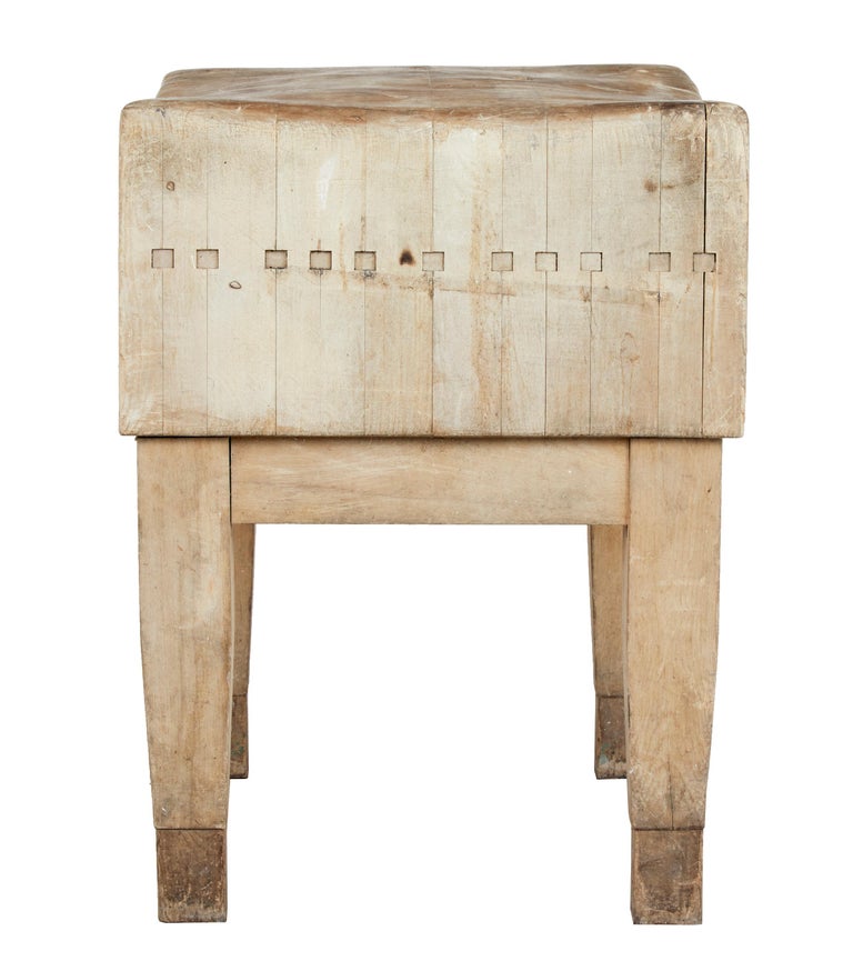 Mid-20th Century Swedish Free Standing Butchers Block at 1stDibs