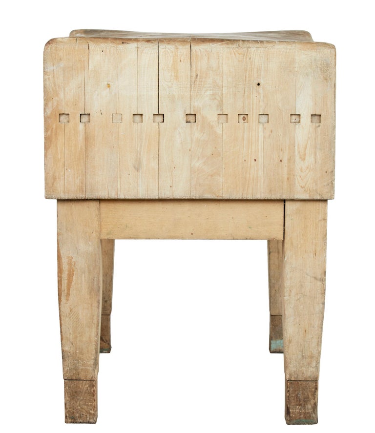 Mid-20th Century Swedish Free Standing Butchers Block at 1stDibs