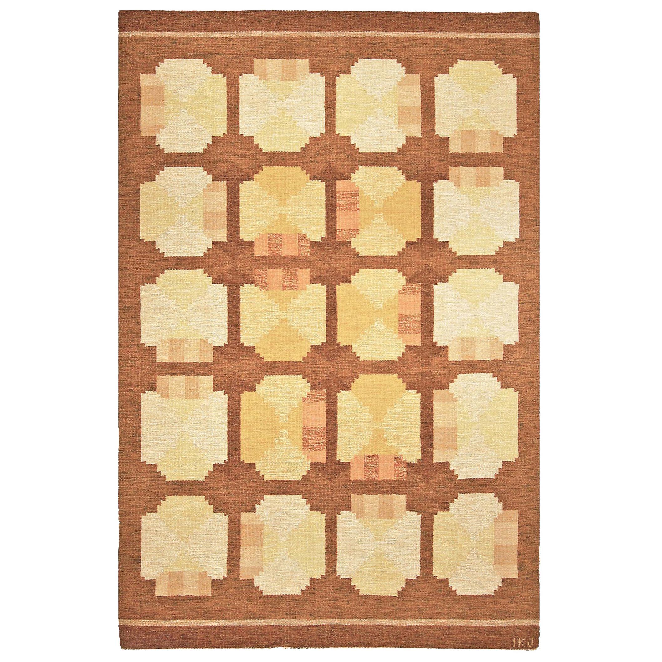 Mid-20th Century Swedish Flat-Weave Wool Rug by Doris Leslie Blau For ...