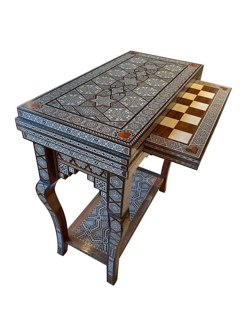 Mid-20th Century Syrian Damascus Inlaid Card, Chess, Backgammon, Games ...