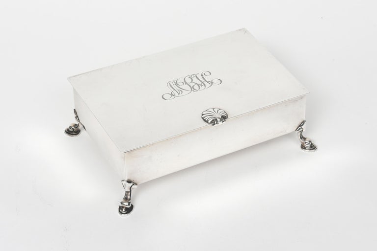 Mid-20th Century Tiffany and Co. Sterling Shell and Dolphin Box For ...