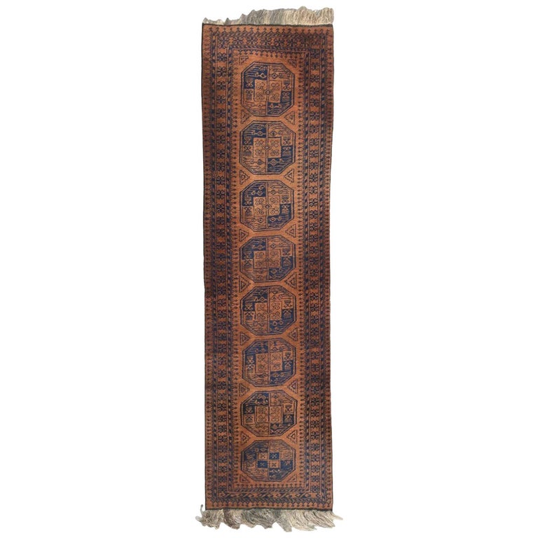 Mid-20th Century Turkmen Runner For Sale at 1stDibs