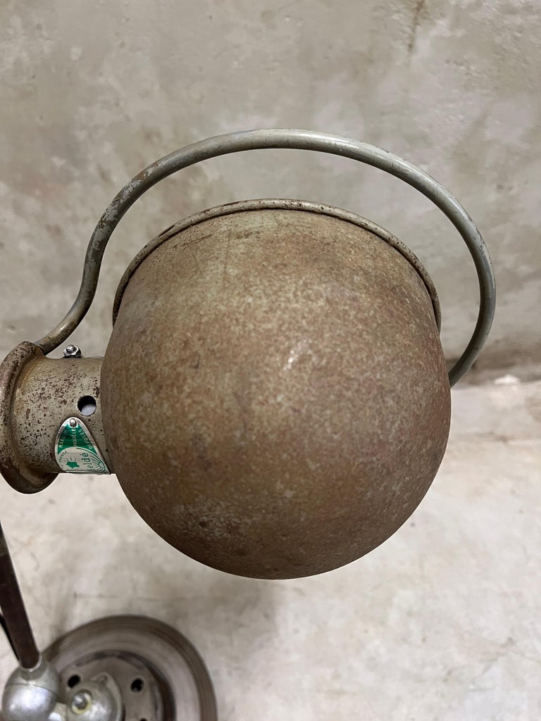 Mid-20th Century Vintage Industrial Jieldé Table Lamp, Fantastic Patina ...