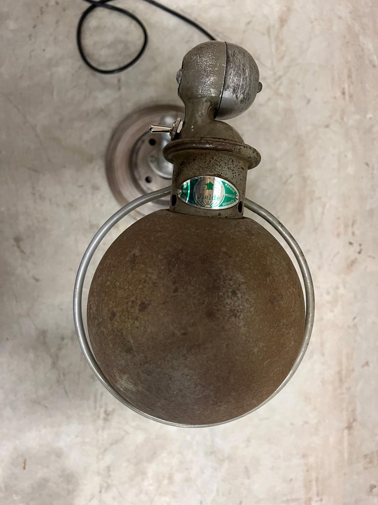 Mid-20th Century Vintage Industrial Jieldé Table Lamp, Fantastic Patina ...
