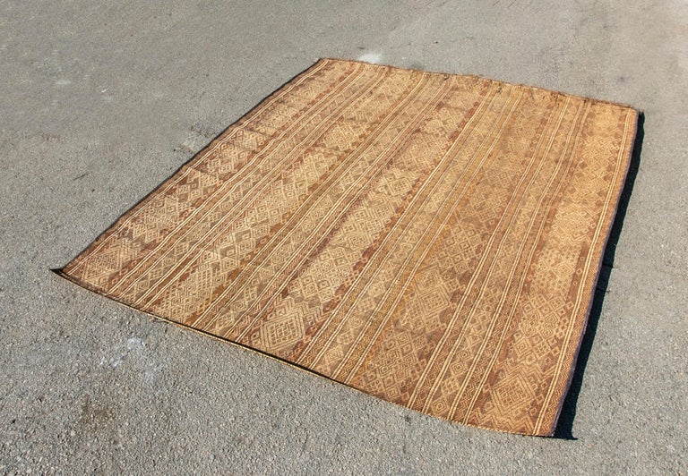 Mid-20th Century, Vintage Moroccan Leather Tuareg Rug North Africa For ...