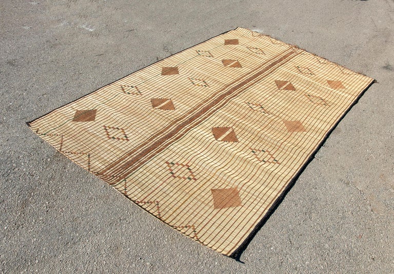 Mid-20th Century Vintage Moroccan Leather Tuareg Rug North Africa For ...