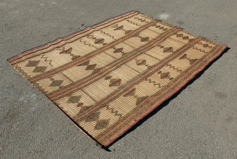 Mid-20th Century Vintage Moroccan Leather Tuareg Rug North Africa For ...