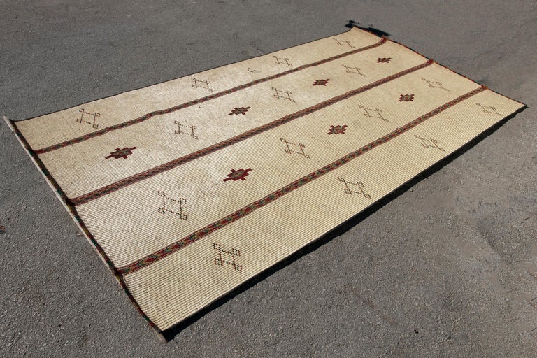 Mid-20th Century Vintage Moroccan Leather Tuareg Rug North Africa For ...