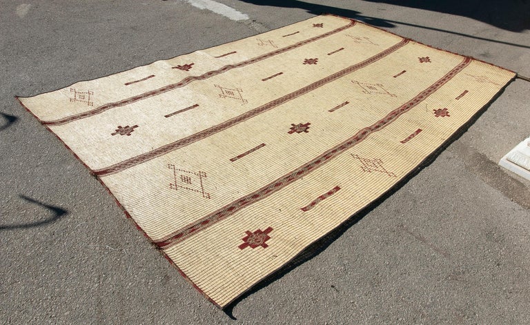 Mid-20th Century Vintage Moroccan Leather Tuareg Rug North Africa For ...