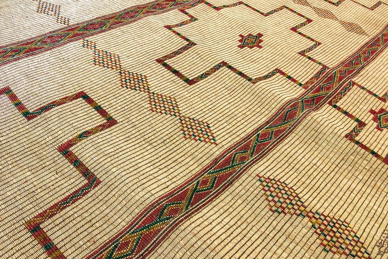 Mid-20th Century Vintage Moroccan Leather Tuareg Rug North Africa For ...