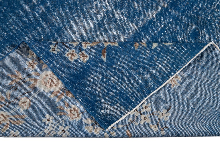 Mid-20th Century Vintage Overdyed Wool Rug For Sale at 1stDibs