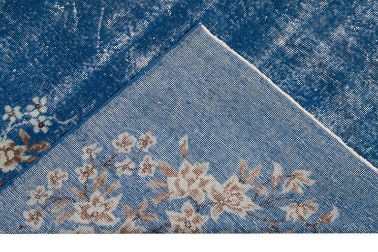 Mid-20th Century Vintage Overdyed Wool Rug For Sale at 1stDibs