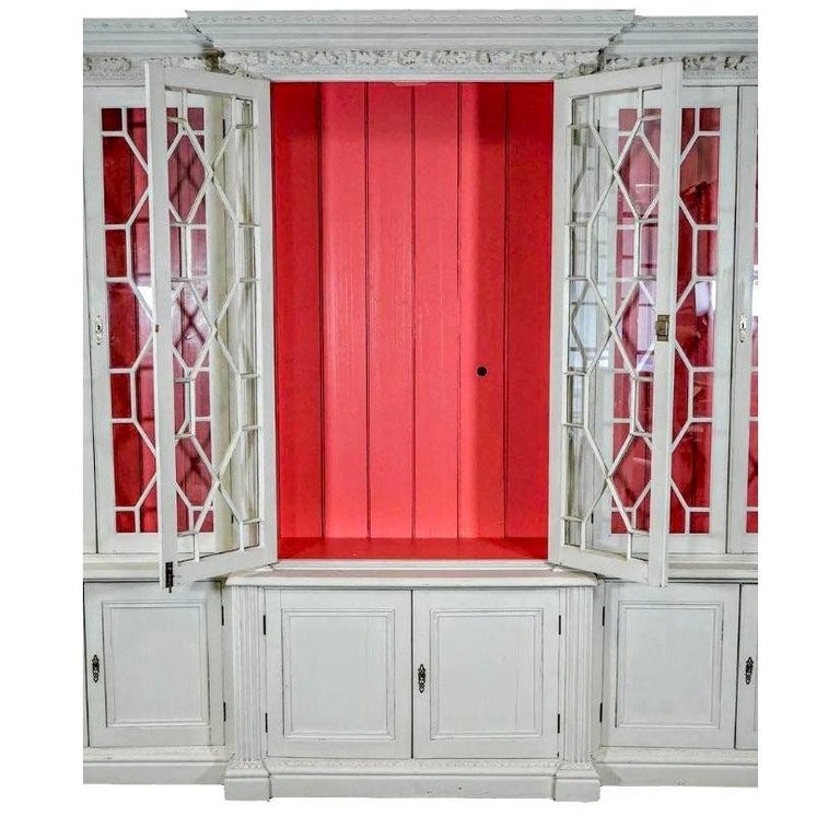 Mid 20th Century Vintage Regency George III Style Step Back Breakfront ...