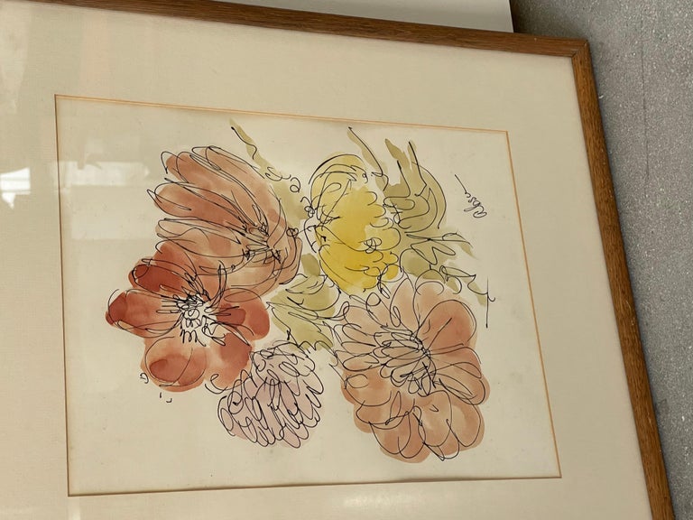 Mid 20th Century Watercolor Painting by Barbara Absu For Sale at 1stDibs