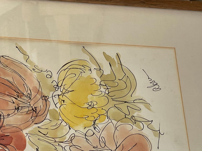 Mid 20th Century Watercolor Painting by Barbara Absu For Sale at 1stDibs