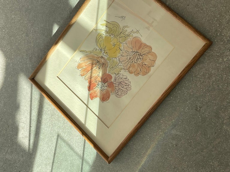 Mid 20th Century Watercolor Painting by Barbara Absu For Sale at 1stDibs