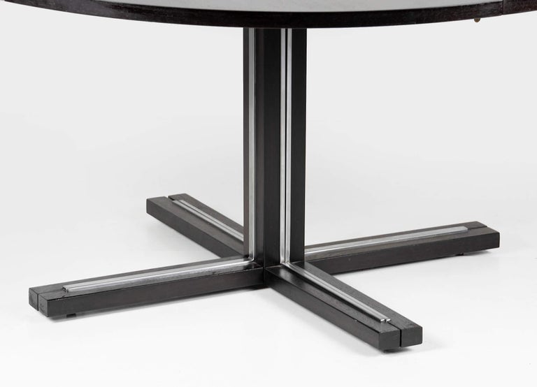Mid-20th Century Wengé Dining Table with 8 Matching Chairs Jules Wabbes ...