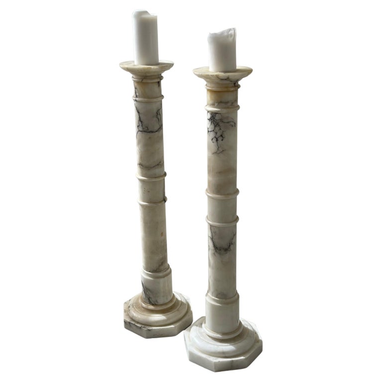 Mid-20th Century White Marble Columns at 1stDibs