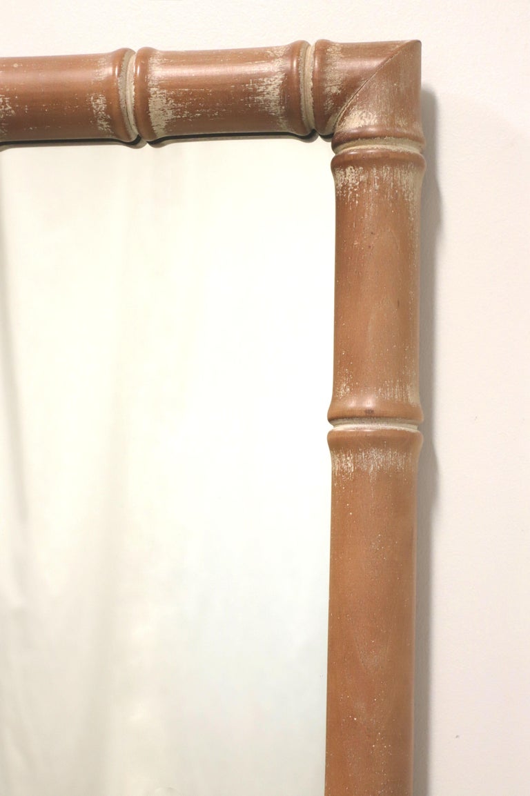 Mid 20th Century Whitewashed Faux Bamboo Asian Rectangular Wall Mirror ...