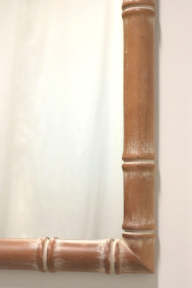 Mid 20th Century Whitewashed Faux Bamboo Asian Rectangular Wall Mirror ...